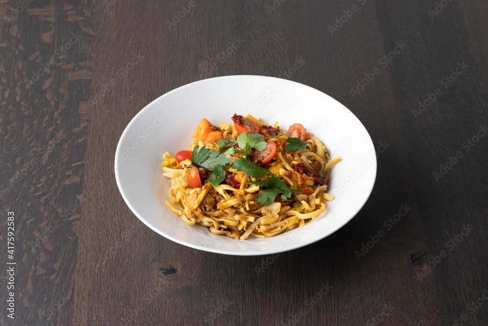Bami Goreng, Indonesian stir fried noodles Stock Photo | Adobe Stock