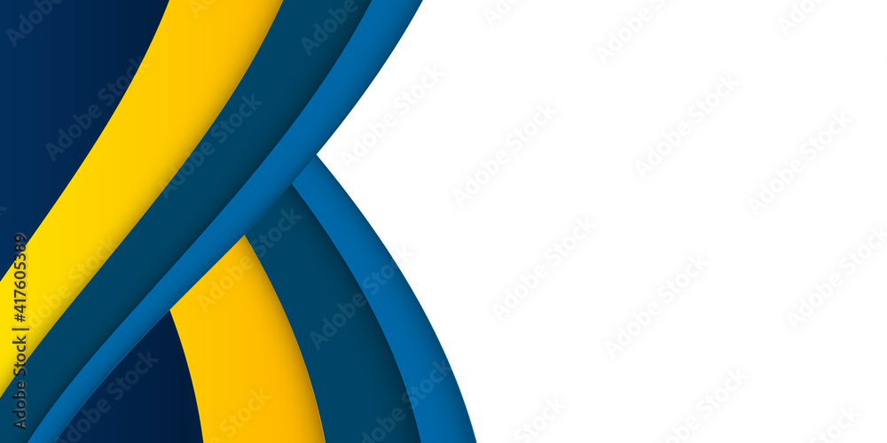 Abstract trendy blue yellow white gradient flowing geometric pattern ...