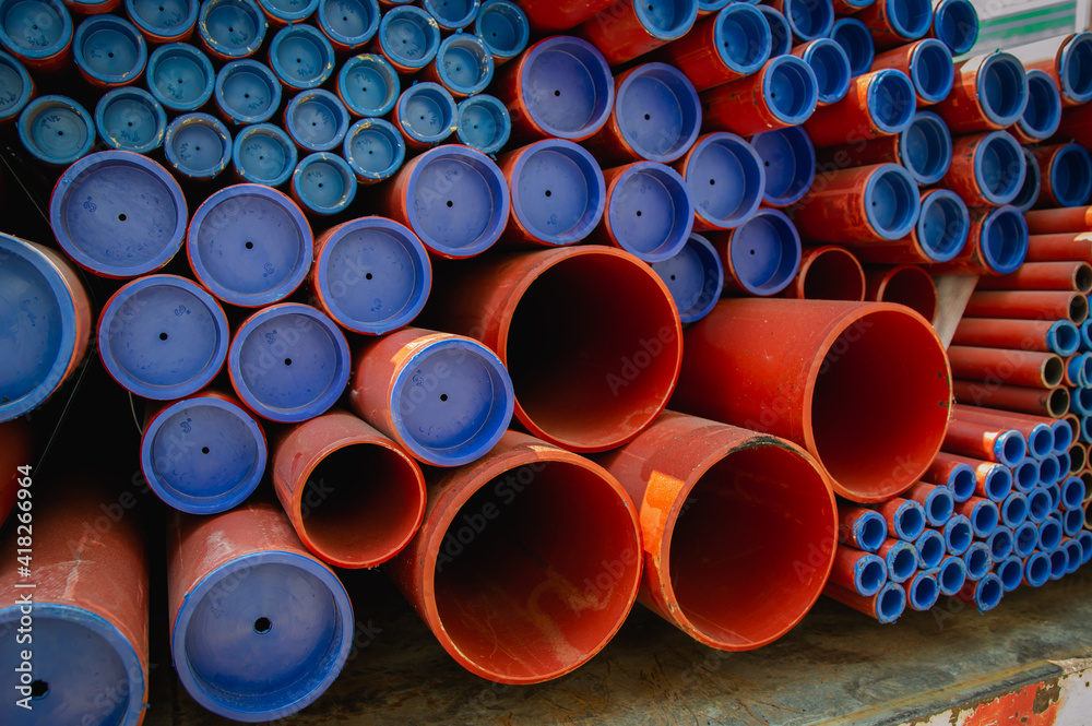 Red steel pipes for fire fighting system and extinguishing water lines ...