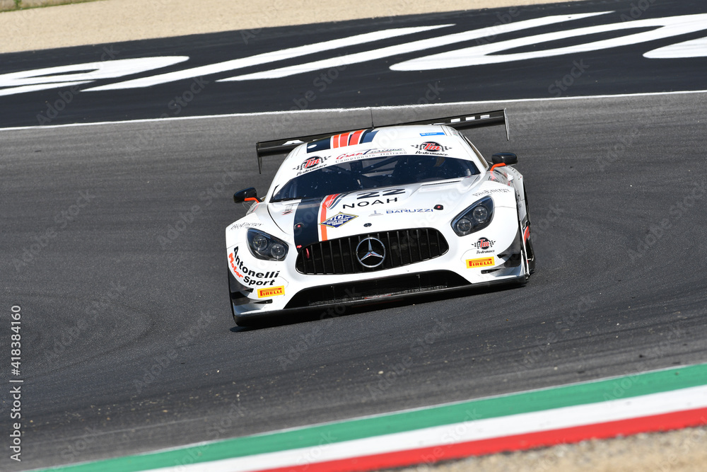 Mugello Circuit, Italy 19 July 2019: Mercedes AMG GT3 of Antonelli ...