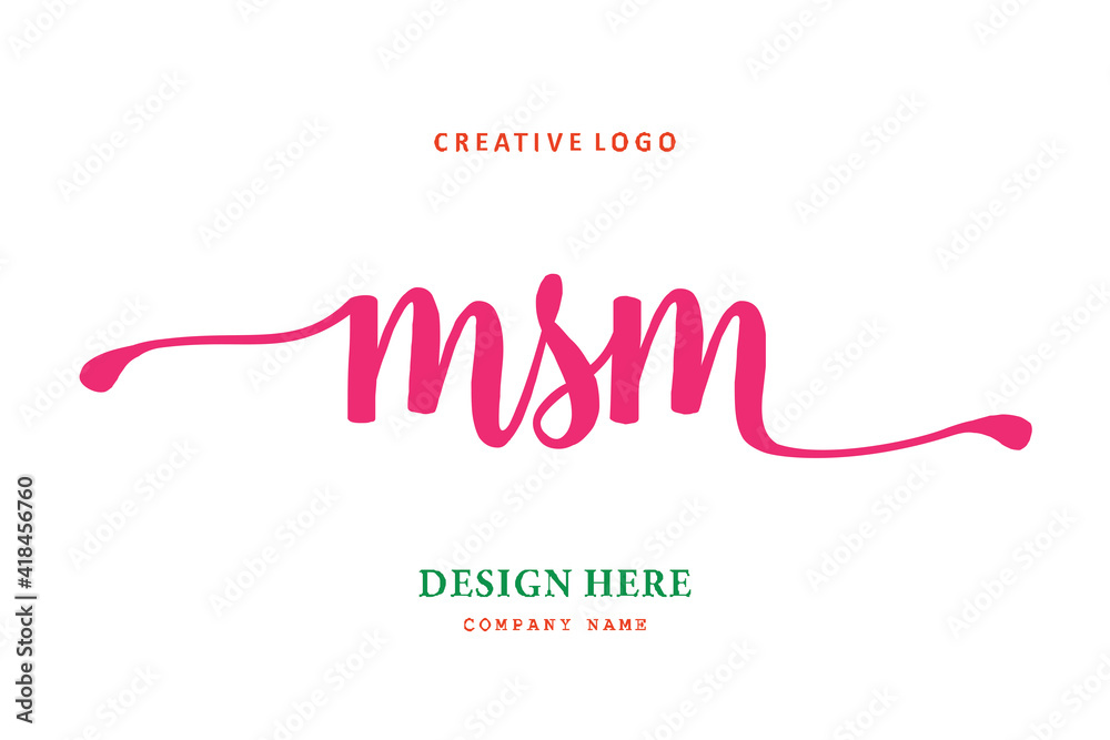 MSM lettering logo is simple, easy to understand and authoritative ...