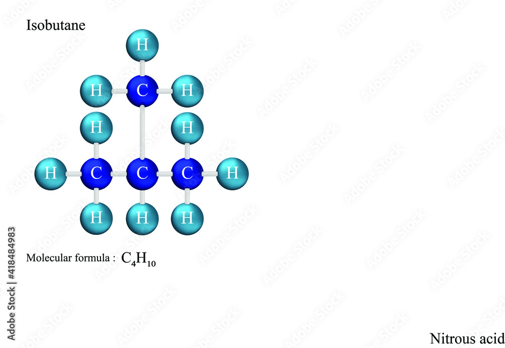Lewis Structural Formula Of Isobutane Molecular Formula Stock Vector Adobe Stock