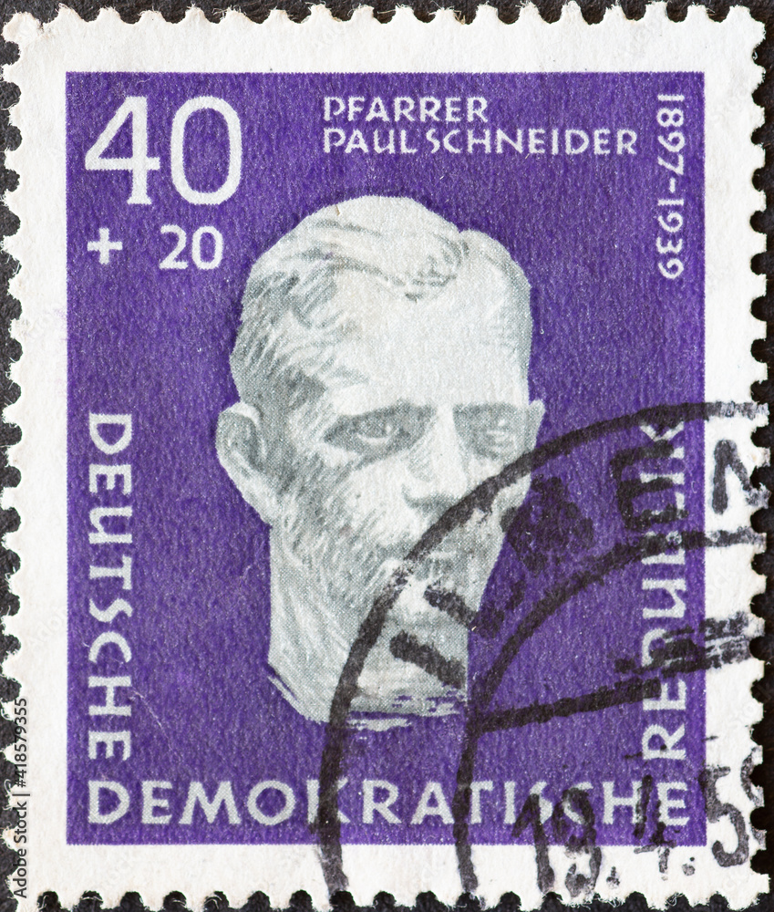 GERMANY, DDR - CIRCA 1957 : a postage stamp from Germany, GDR showing a portrait of the ...