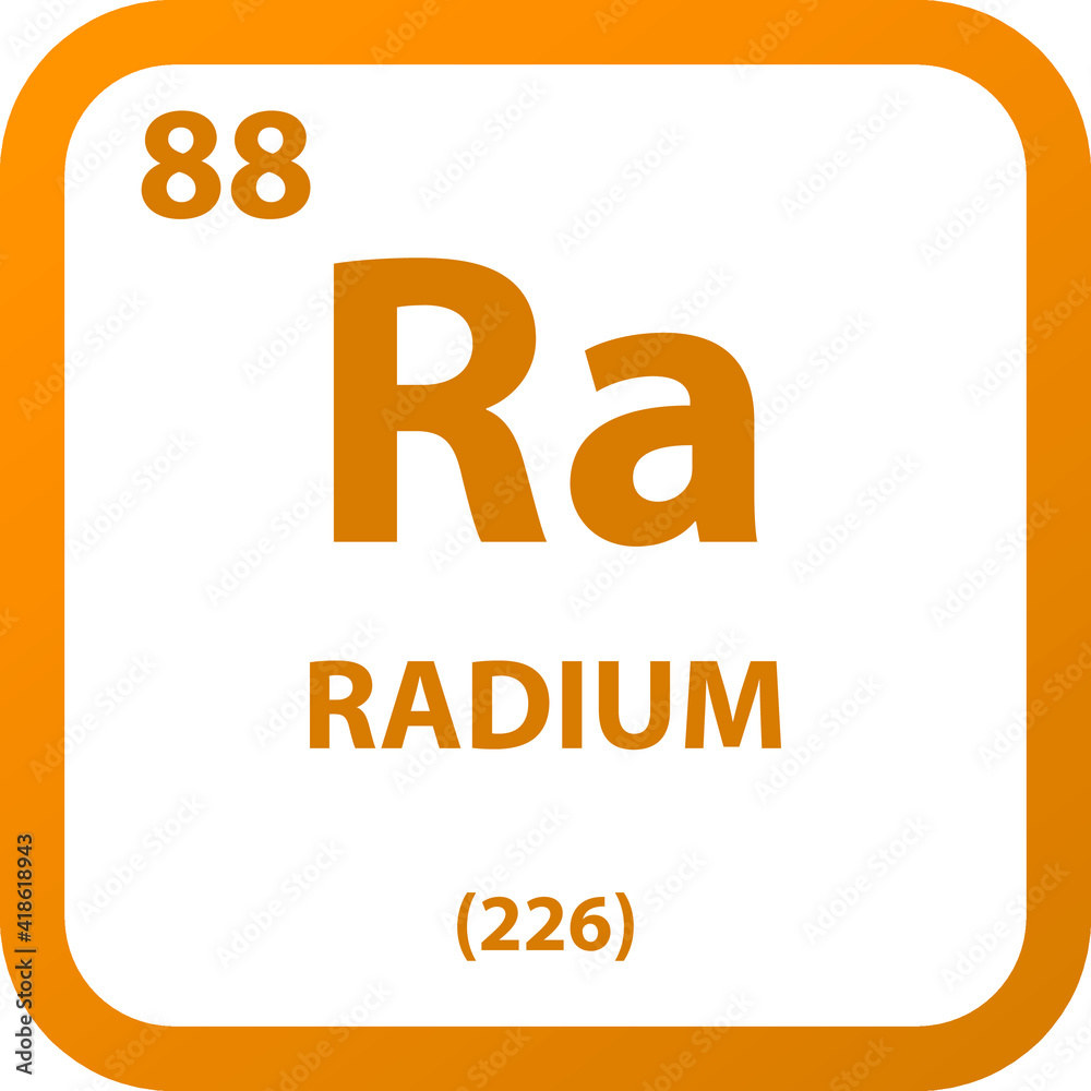 Vetor Radium Ra Alkaline earth metal Chemical Element vector ...