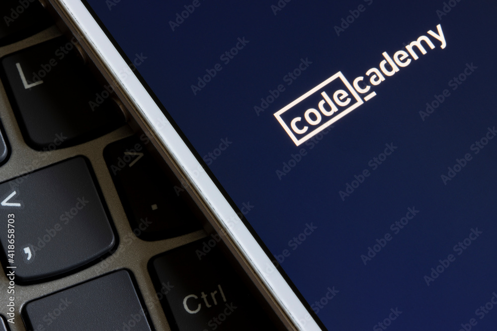 Foto Portland, OR, USA - Mar 6, 2021: The Codecademy logo is seen on an ...