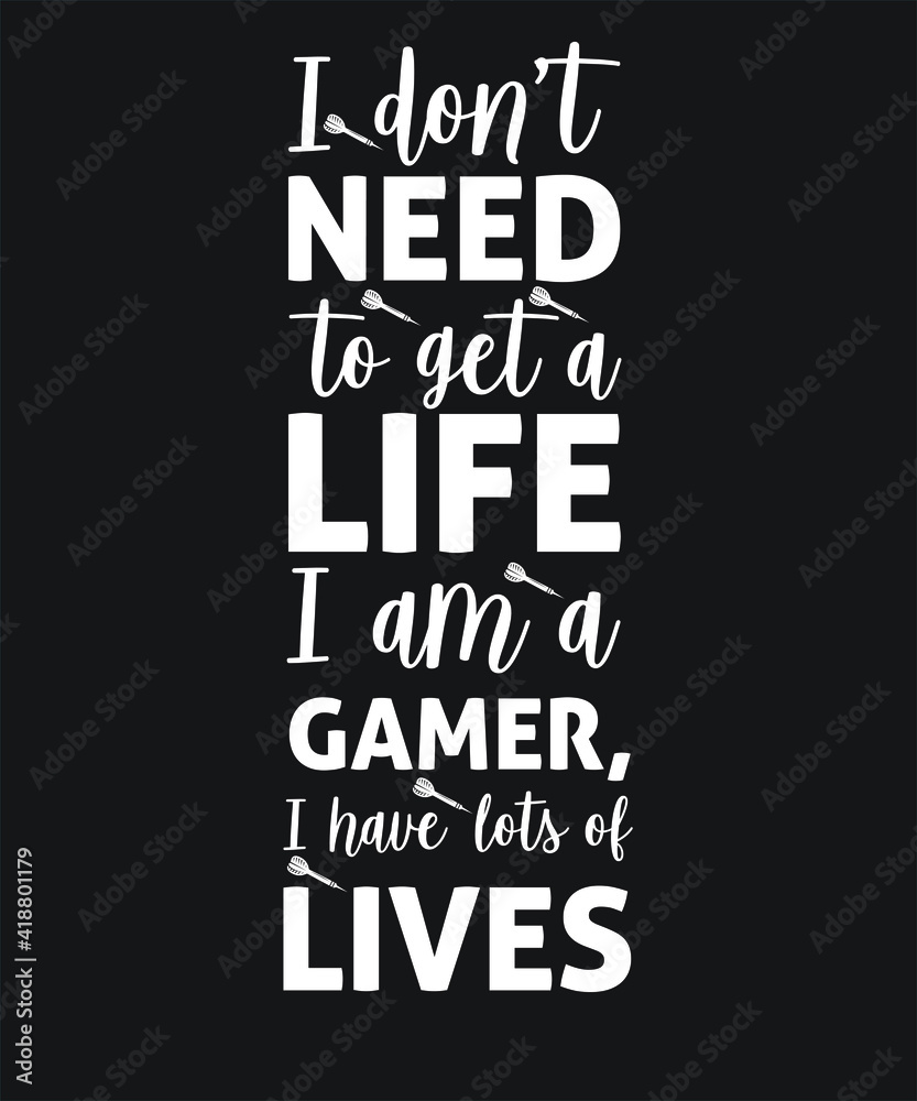 Gamer graphic design custom typography vector for t-shirt, banner ...