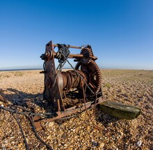Old Winch On Beach Free Stock Photo - Public Domain Pictures