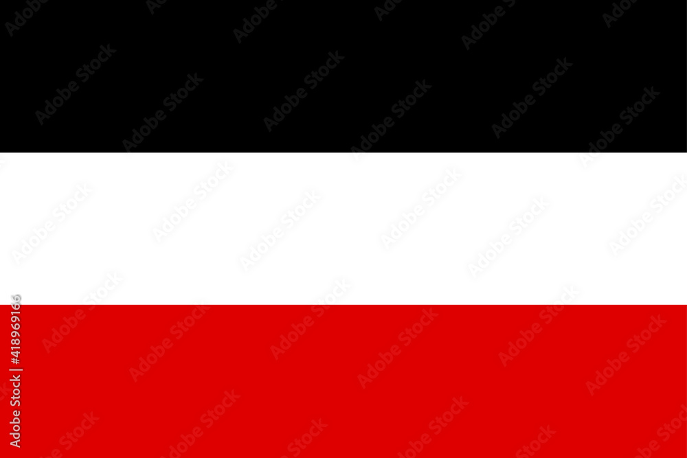 Historical German empire flag vector illustration. Imperial Germany ...