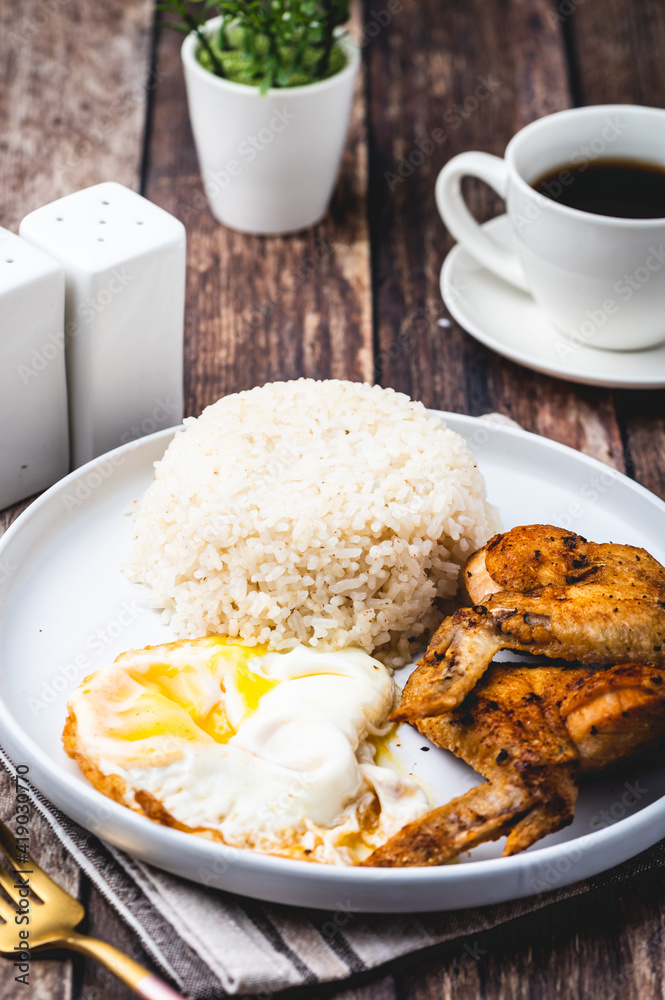 Chicksilog (vertical wings other side) -is a famous Filipino meal that ...