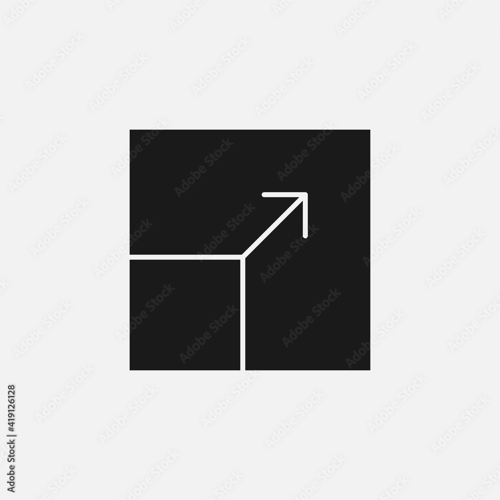 Wide full screen icon isolated on white background. Photography symbol ...