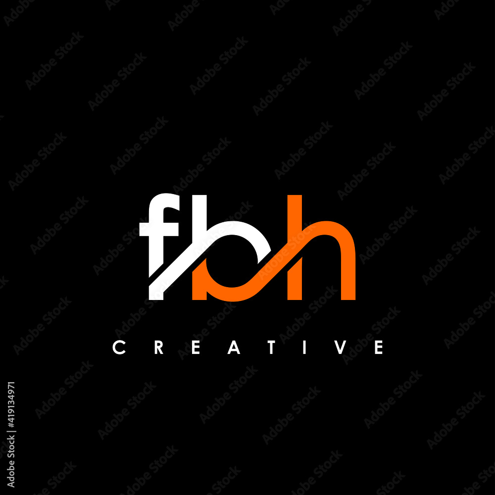 FBH Letter Initial Logo Design Template Vector Illustration Stock ...