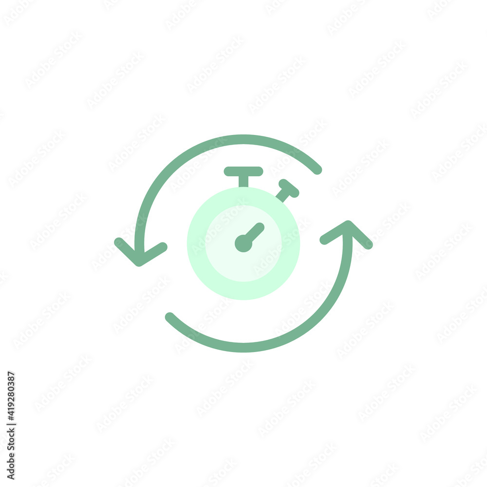 Agile work flow flat icon. development methodology Life Cycle. Arrow ...