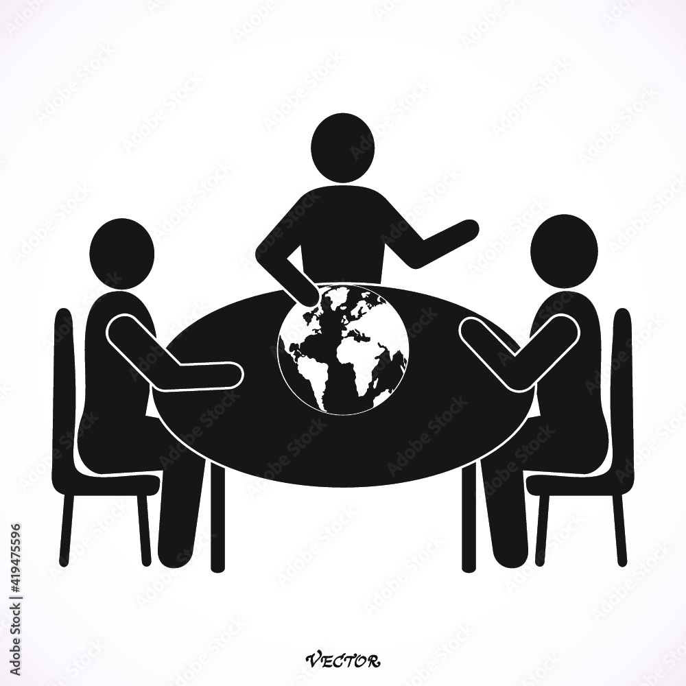 meeting Icon, Business handshake, Vector, Art, eps, Image, logo, Sign ...