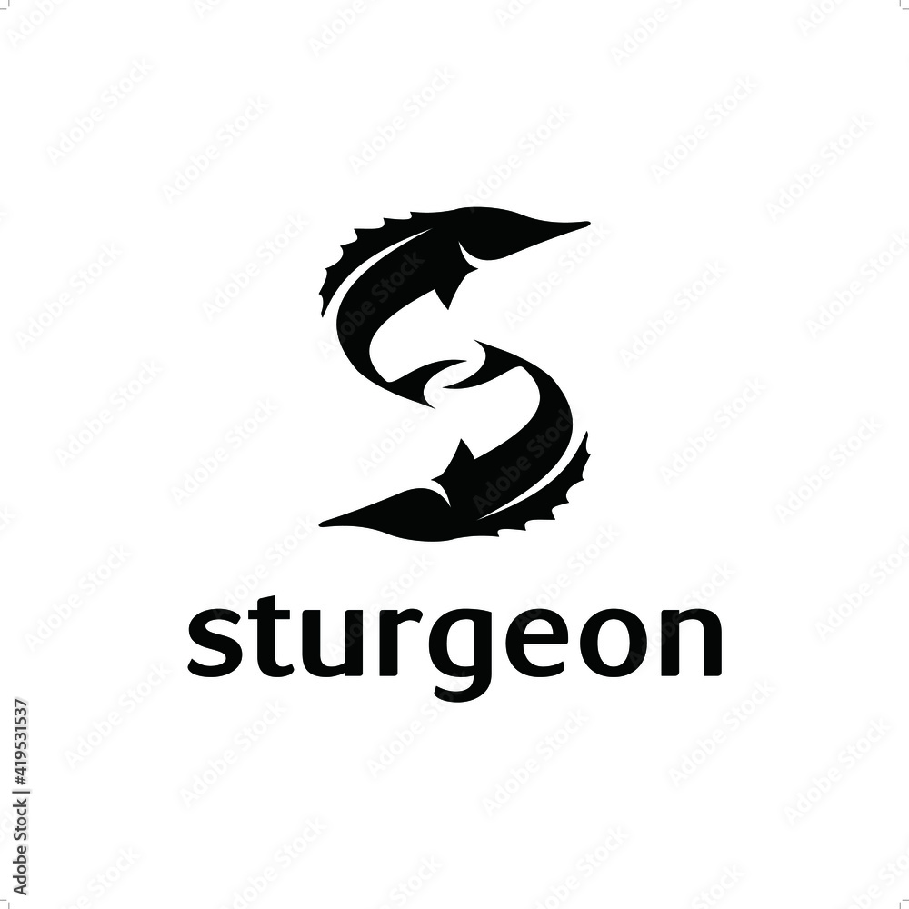 Sturgeon logo template Stock Vector | Adobe Stock