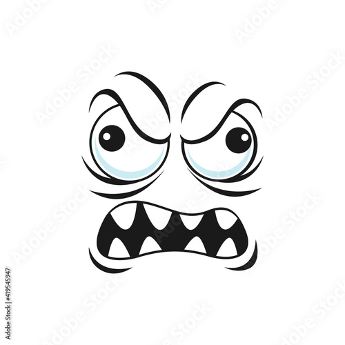 Distrusted sad mood suspicious expression face expression isolated ...