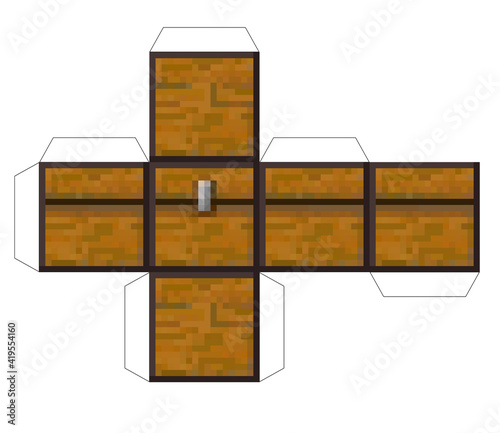 Papercraft Mini Dirt Block chest. Papercraft 5 Classic Blocks. Bricks ...
