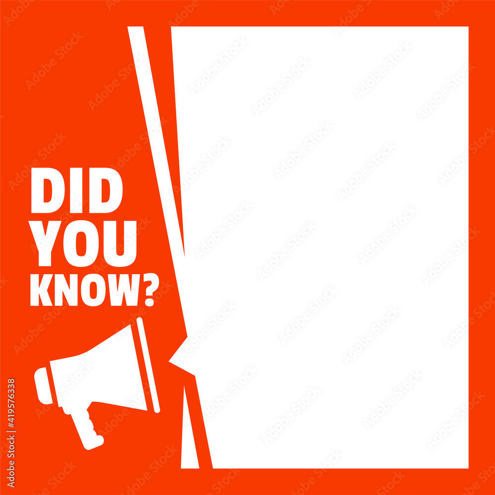 did you know banner with text space Stock Vector | Adobe Stock