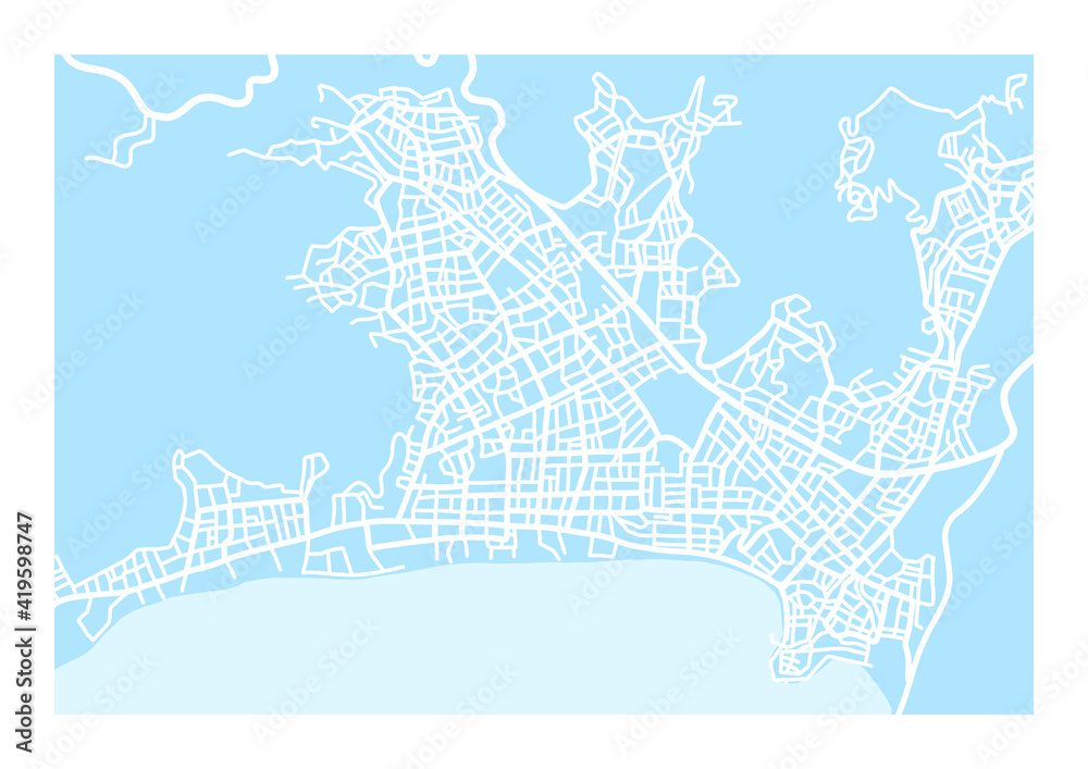 Vector de Stock Vector city map. Marmaris illustration. City map. Turkey | Adobe Stock