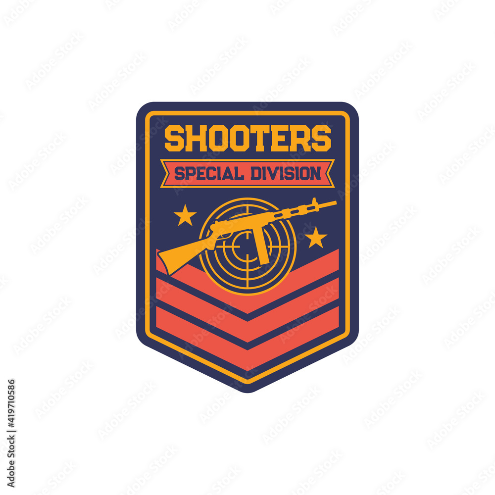 Shooters snipers squad military chevron, patch on uniform of special ...