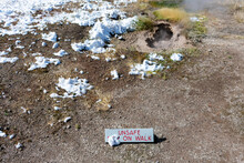 Yellowstone Geyser Sign Free Stock Photo - Public Domain Pictures