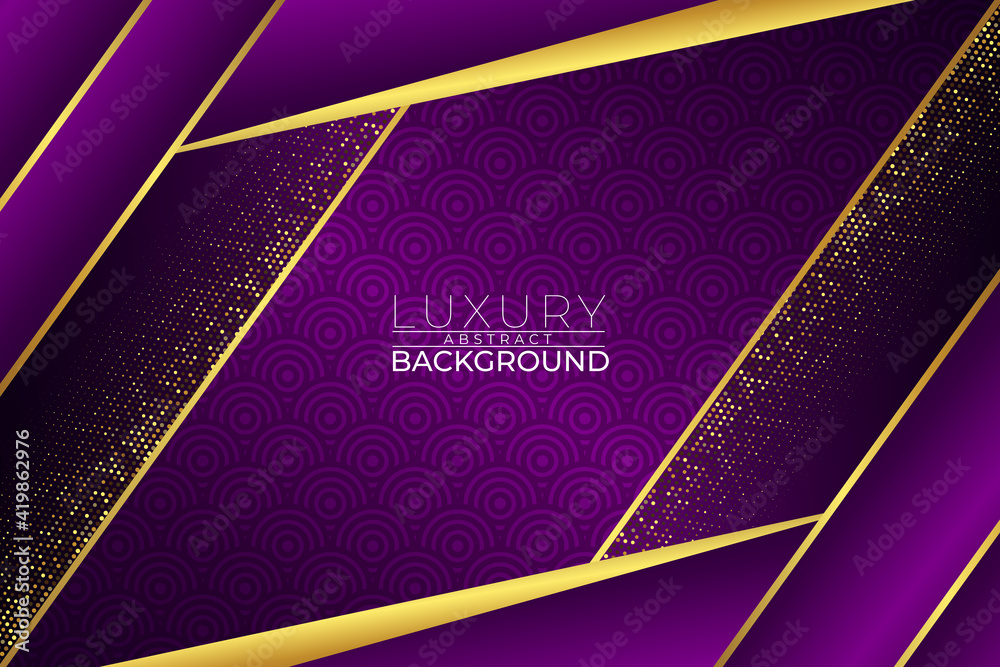 Modern Luxury Abstract Background Purple and Gold Style Stock Vector ...
