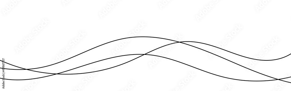 Thin line wavy abstract vector background. Curve wave seamless pattern ...