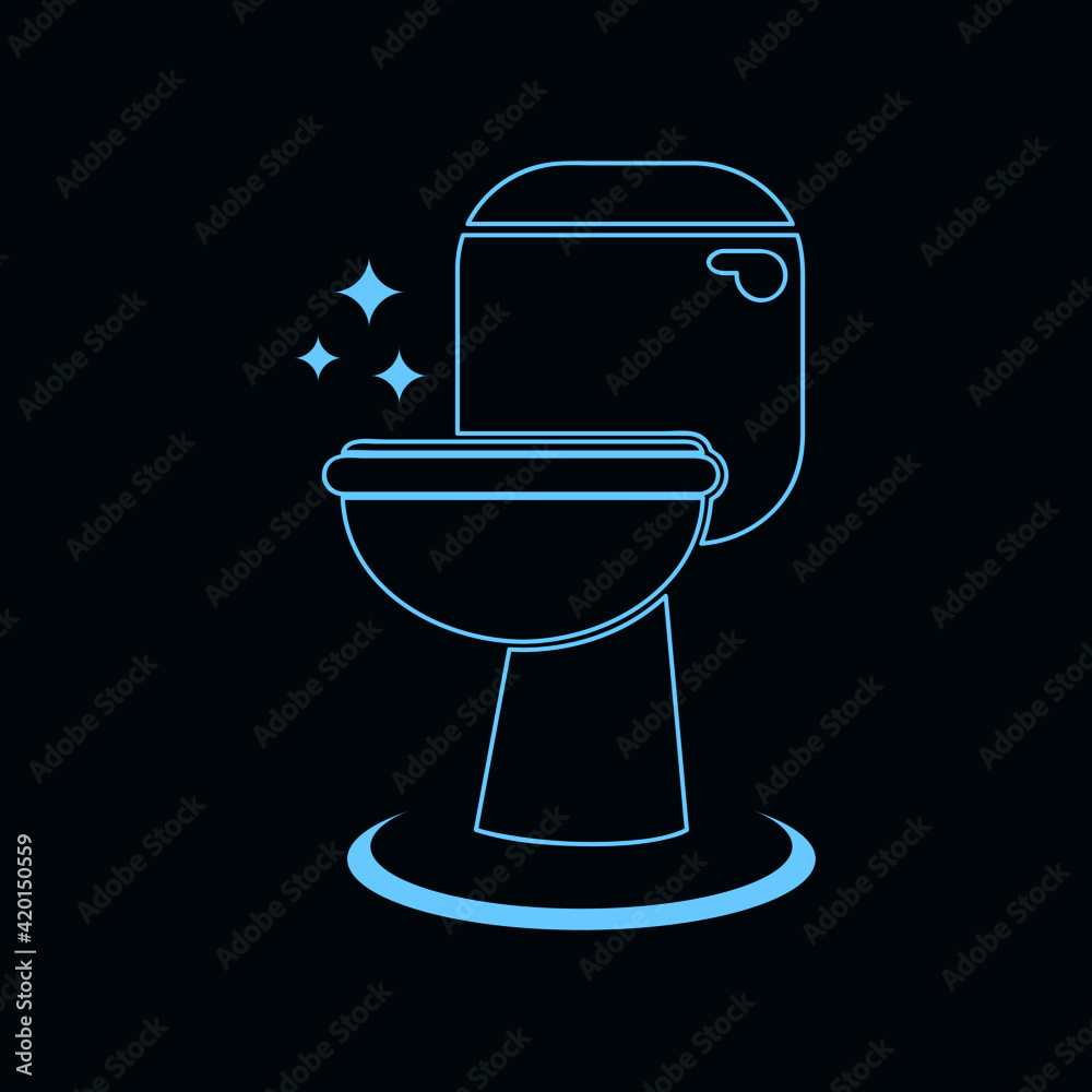 toilet sign for label and sticker, vector design Stock Vector | Adobe Stock