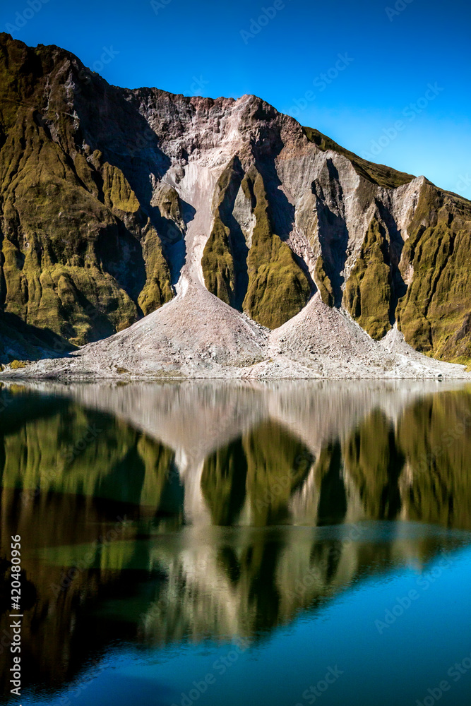 lake formed inside the crater of the volcano Mt. Pinatubo in Zambales ...