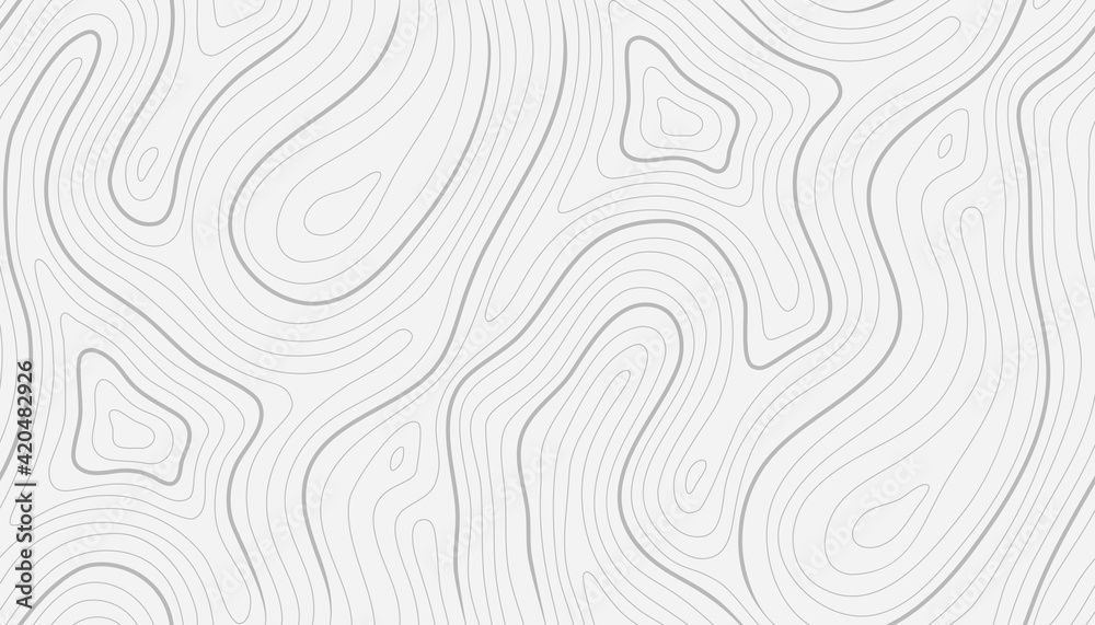Seamless vector topographic map background. Line topography map ...