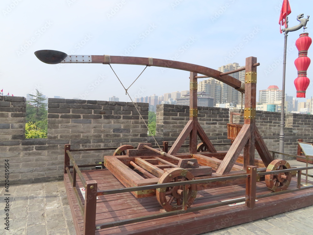 People Walking Xian City Chinese Wall China where Marco Polo Travelled ...