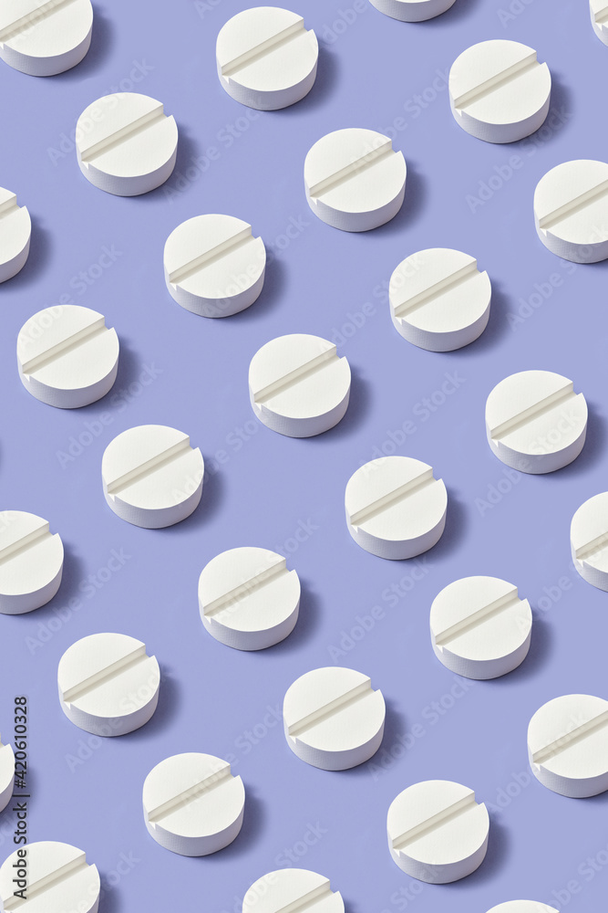 Papercraft tablets pattern medical background. Stock Photo | Adobe Stock