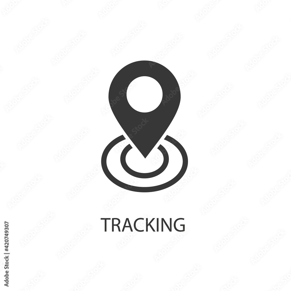 Ilustración de Stock Tracking icon. Trendy Tracking logo concept on ...