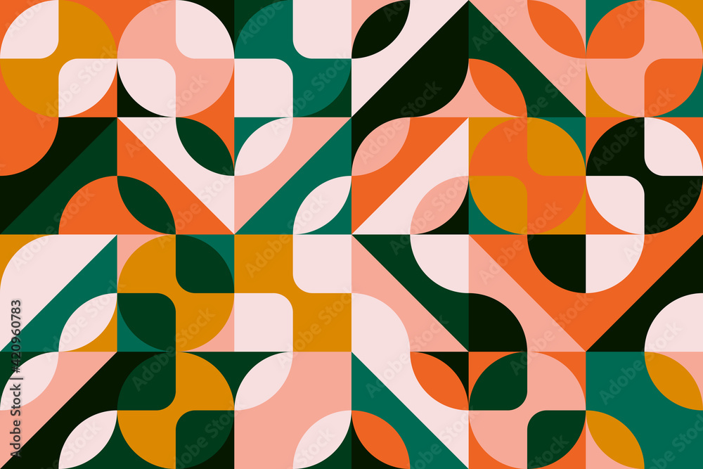 Abstract Geo Art Vector Pattern Composition With Geometric Shapes Stock ...