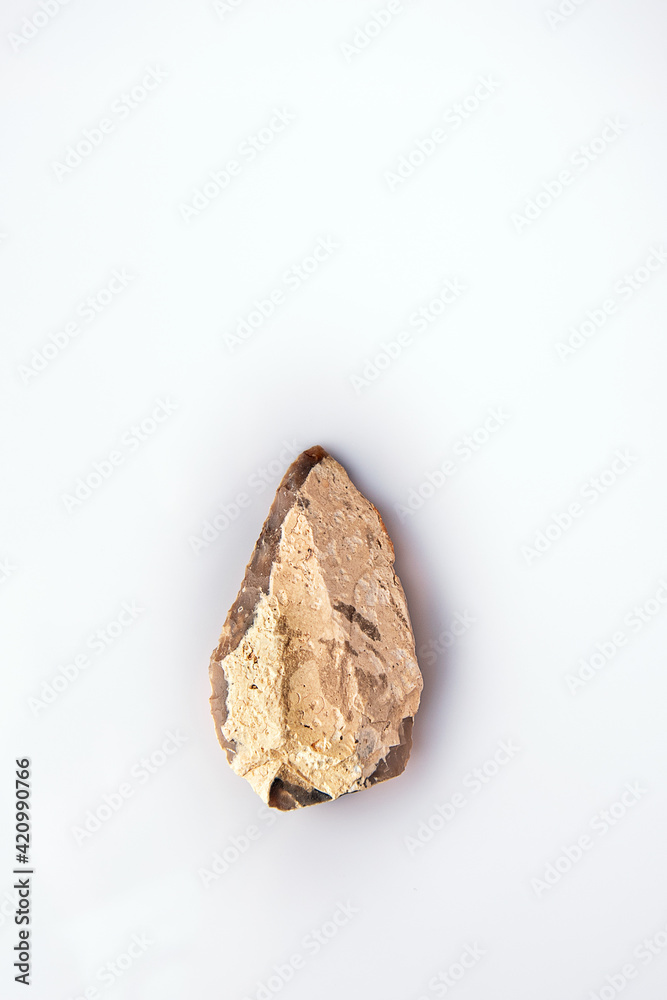 Prehistoric quartzite spearhead. From the Atherian lithic industry ...