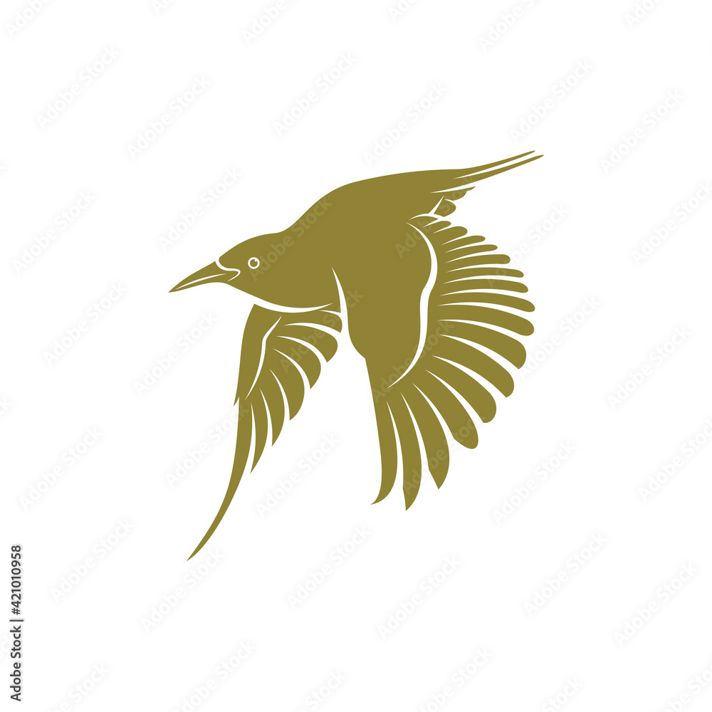 Starling bird design vector illustration, Creative Starling bird logo ...