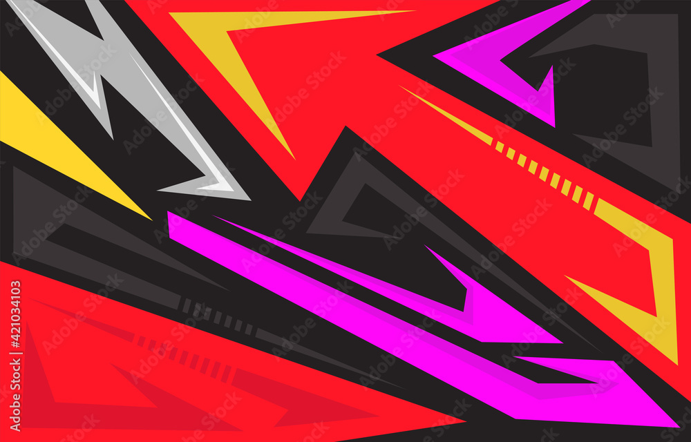 Vector car sticker design. Racing backgrounds for vinyl wrap, race cars ...