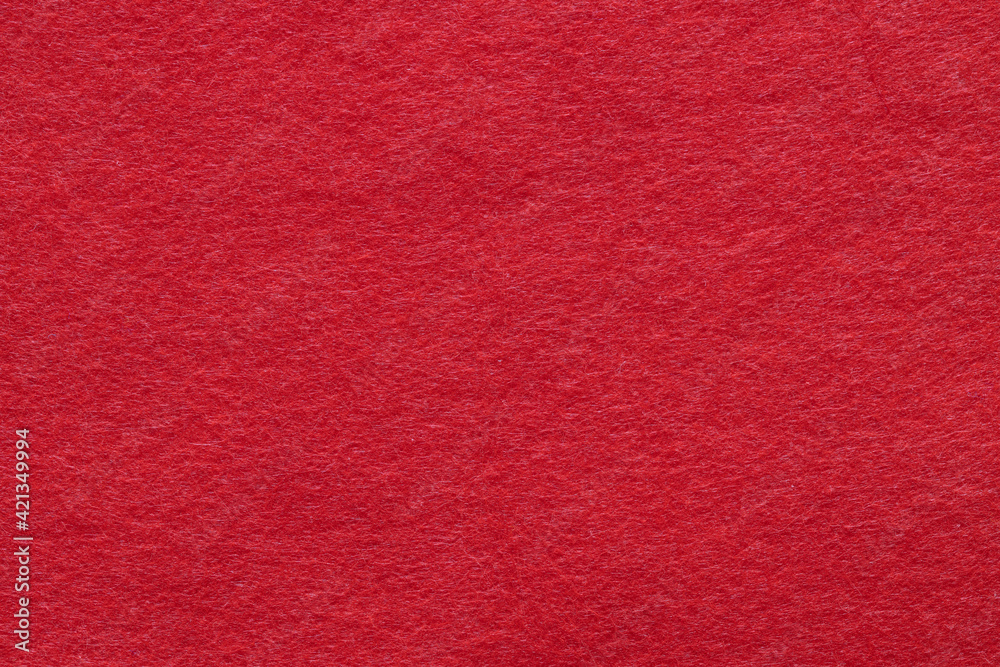 Texture of red felt close-up, close-up. Handicraft concept, crafts, DIY ...
