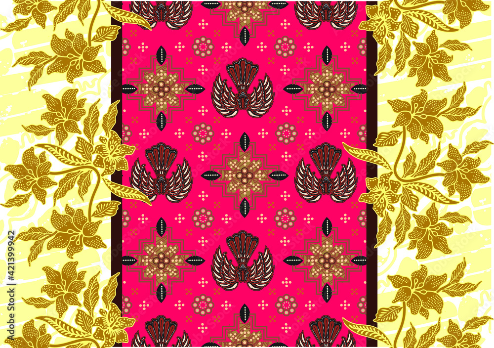 Good and best design, Indonesian batik motifs with very distinctive ...