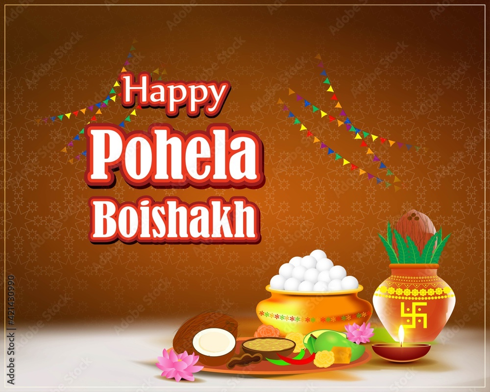 vector illustration of Pohela Boishakh means Bengali New Year ,also ...
