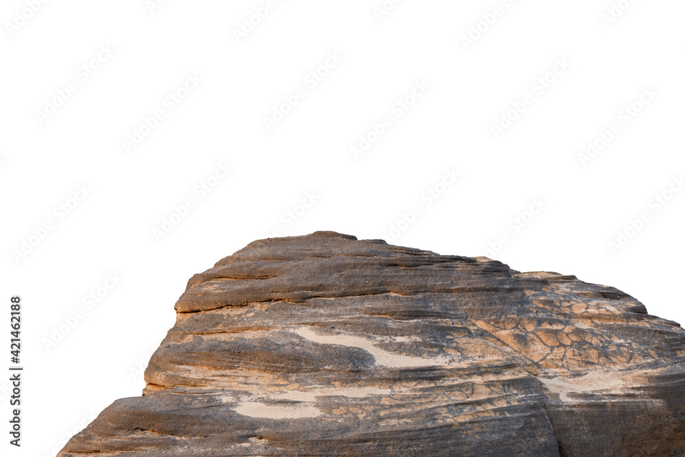 Rock cliff isolated on white background with clipping path. Stock Photo ...