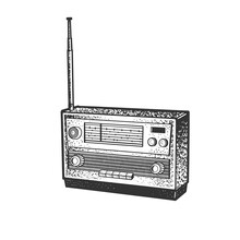 Retro 60s Radio Art Print Free Stock Photo - Public Domain Pictures
