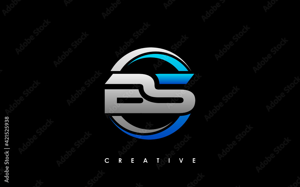 BS Letter Initial Logo Design Template Vector Illustration Stock Vector ...