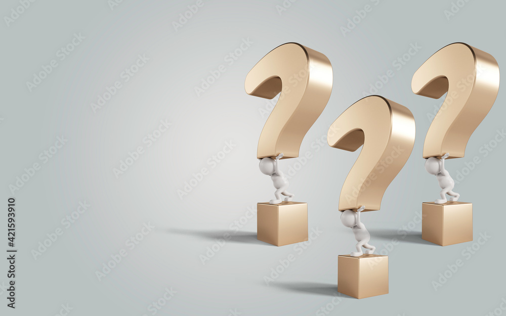 3d question mark icon background. 3d Illustration of question marks ...