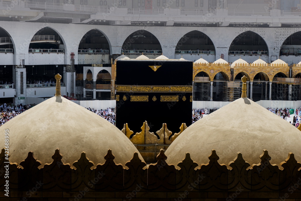Kaaba the center of Islam's most important mosque, the Masjid al-Haram ...