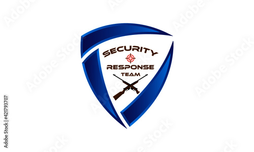 Security Response Team Logo Design Template With Modern Shield. Stock ...