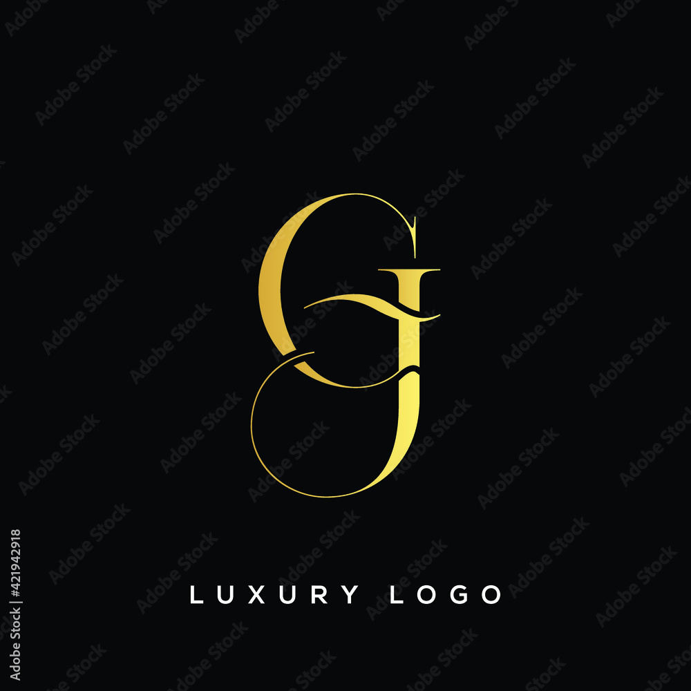 GJ letter logo alphabet monogram icon symbol Stock Vector | Adobe Stock