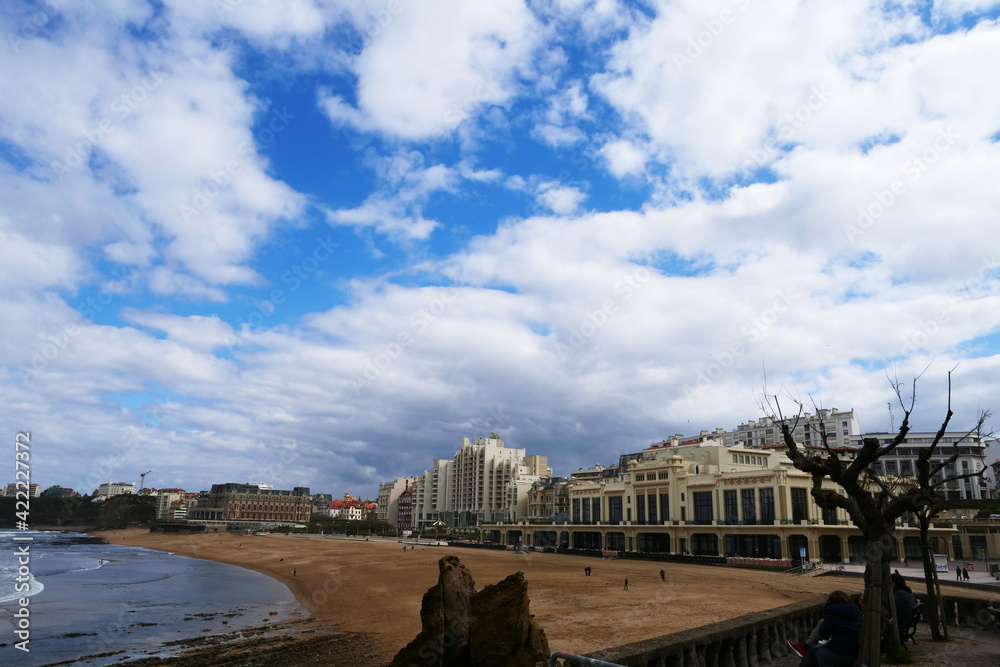 Biarritz city and its famous sand beaches Stock Photo | Adobe Stock
