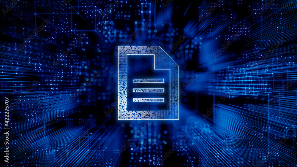 Word document Technology Concept with document symbol against a ...