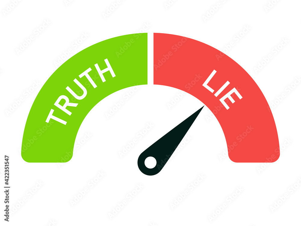 Lie detector gauge icon. Clipart image isolated on white background 素材庫 ...