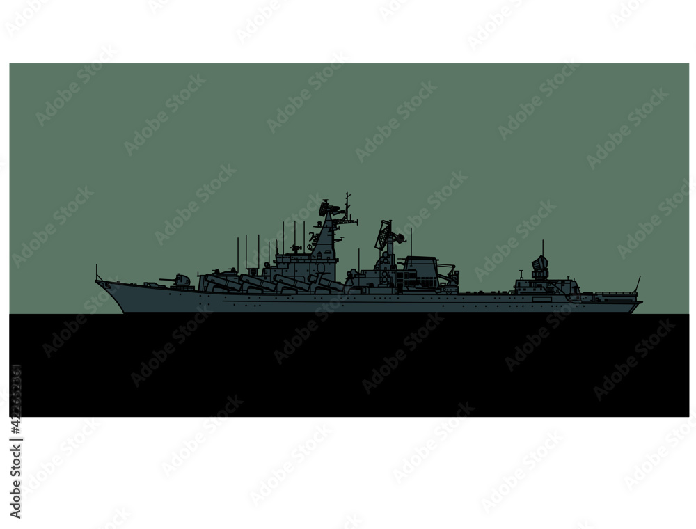 Projekt 1164. Slava class cruiser. Soviet guided missile cruiser ...